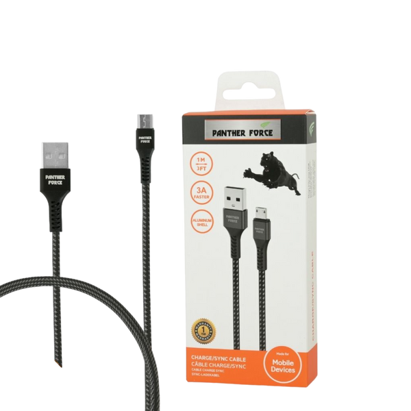 Panther Force 3A 1M Cable for Micro - Fast Charging and Data Transfer ...