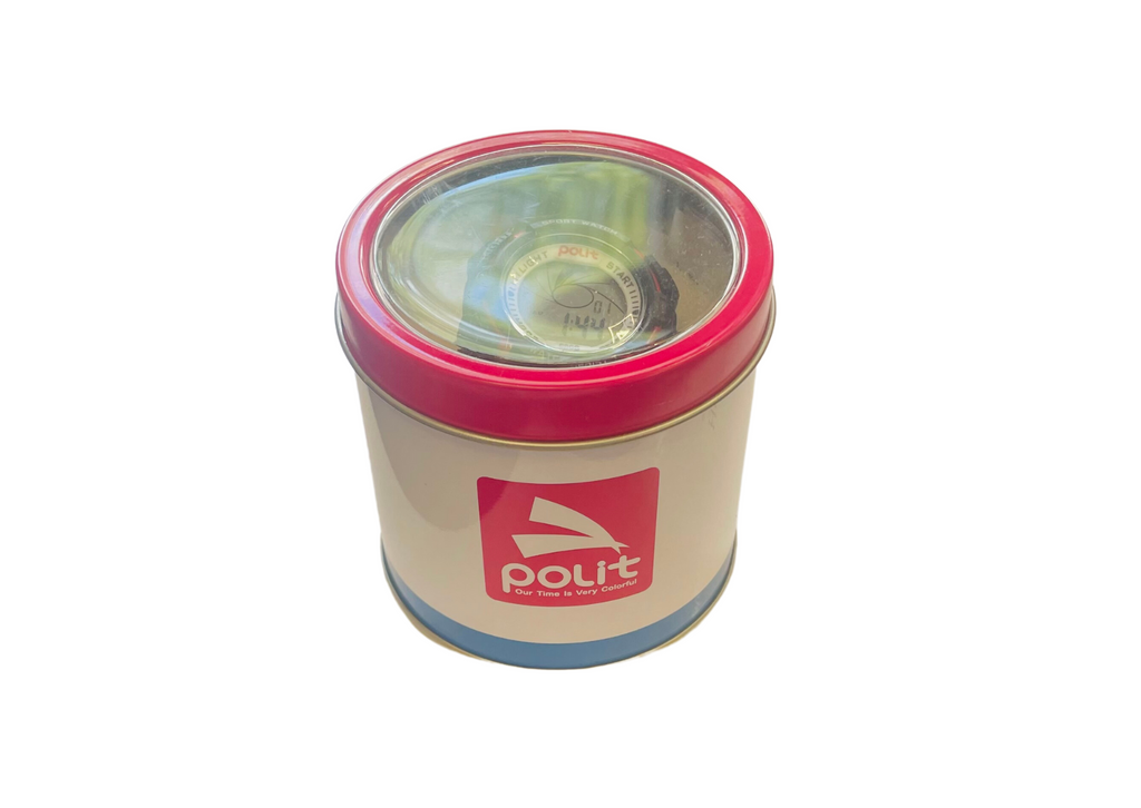 Polit Kids Digital Watch In a tin box , Assorted Styles & Colours Vari ...