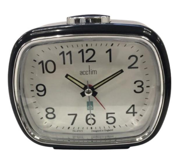 Acctim Camille Analogue Quartz Luminous Hands Chrome Bezel Alarm Clock ...