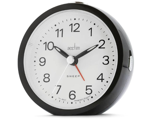 Acctim Elana White Non-Ticking Sweep Analogue Alarm Clock 15762 – Gadgetize