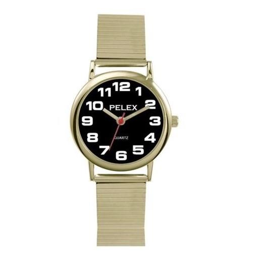 PELEX Gents Expandable Bracelet Quartz Watch PLX-027-GOLD-BLACK – Gadgetize