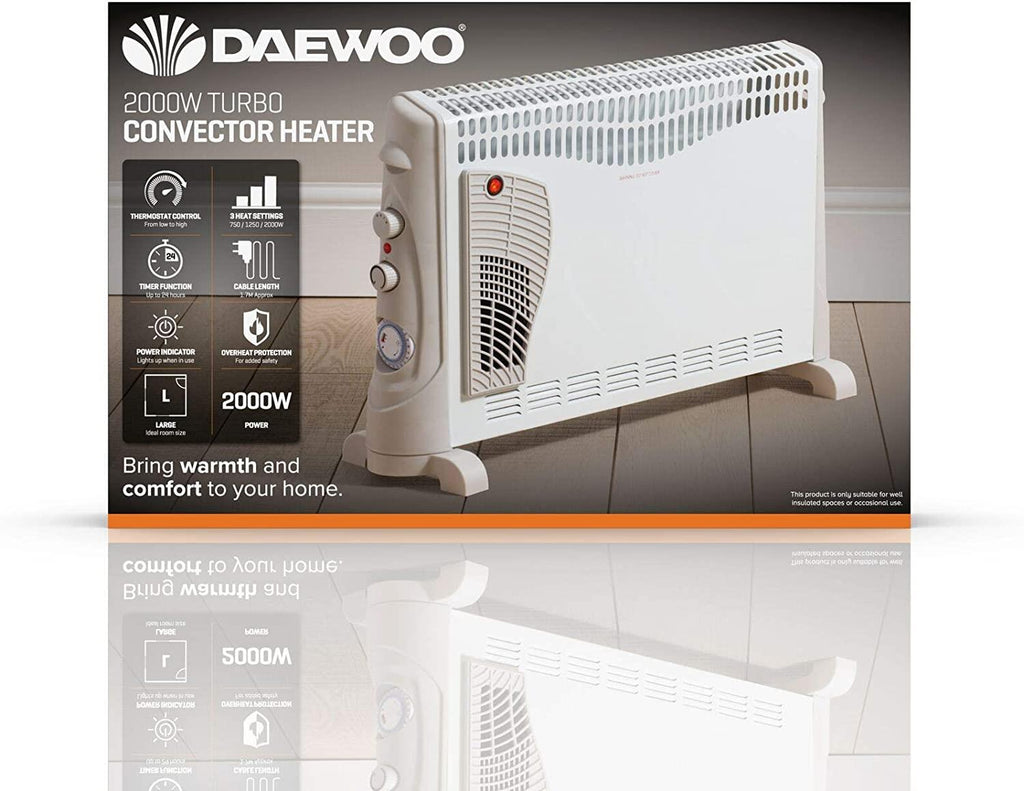 Daewoo 2000W Convector Heater with Turbo Function – Gadgetize