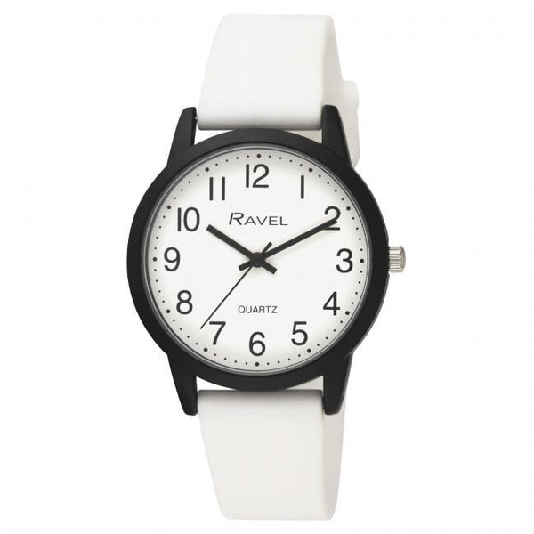 Ravel Men's Sports White Dial with White Silicone Watch R1814.4 – Gadgetize