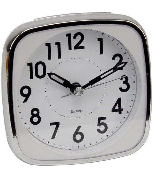 9767W WM WIDDOP® SQUARE ALARM CLOCK - WHITE & SILVER – Gadgetize