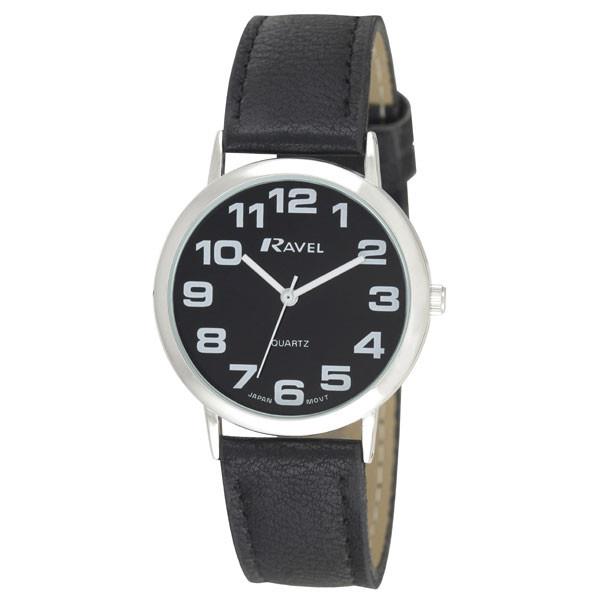 Ravel Mens Classic Strap Watch Black Watch R0105.07.1A – Gadgetize